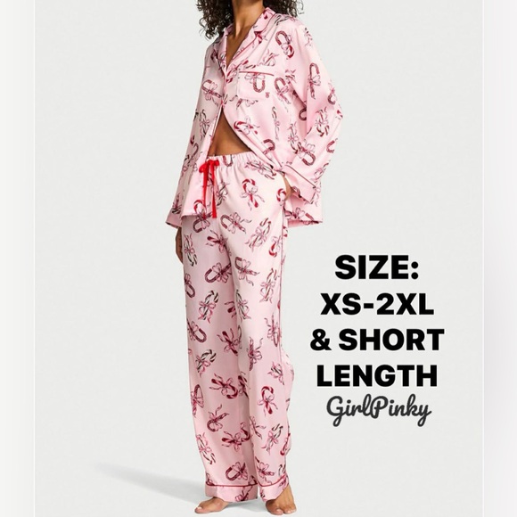 Victoria's Secret | Intimates & Sleepwear | Vs Glazed Satin Long ...